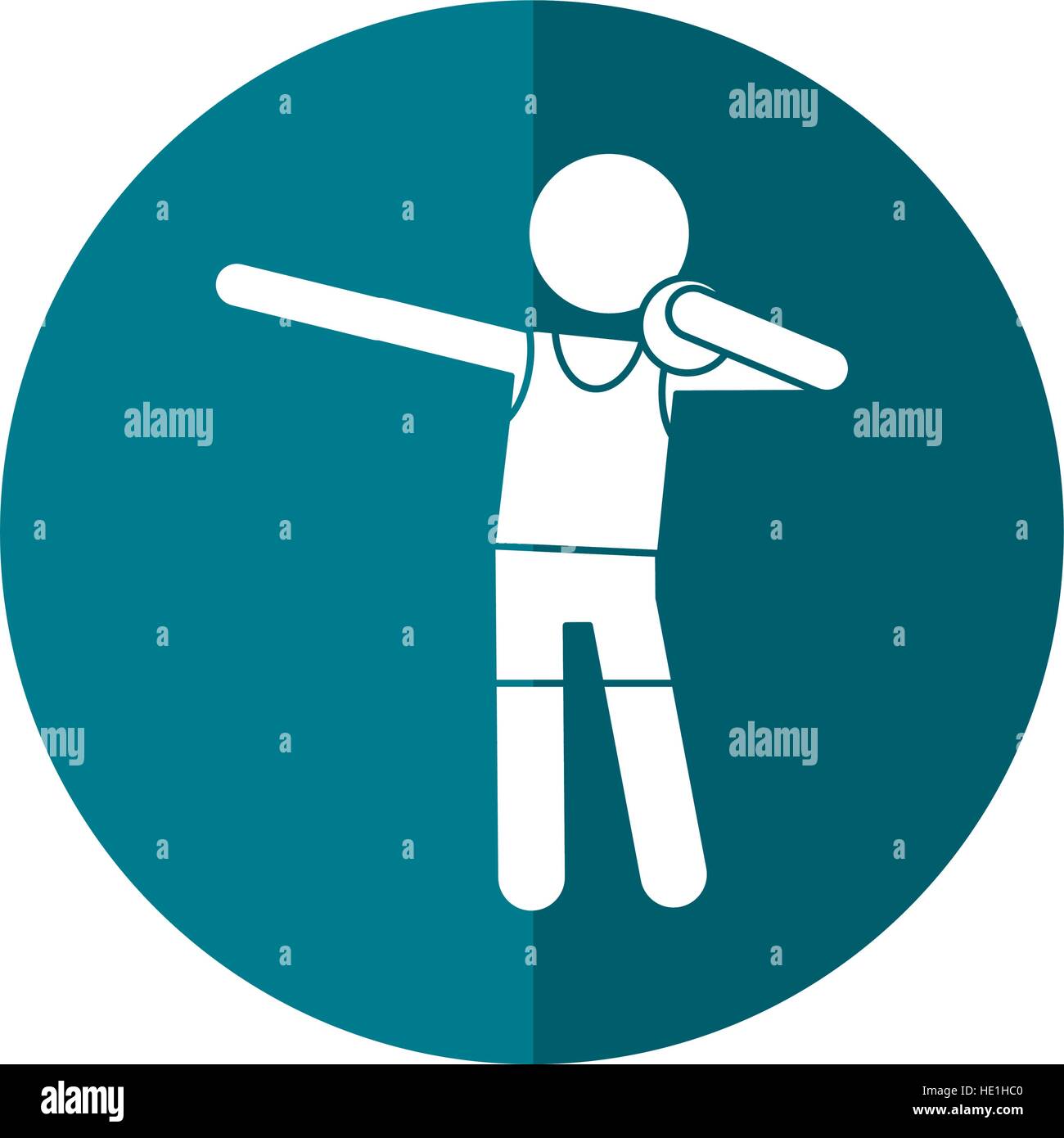 athletic shot put ball throwing shadow Stock Vector Image & Art - Alamy