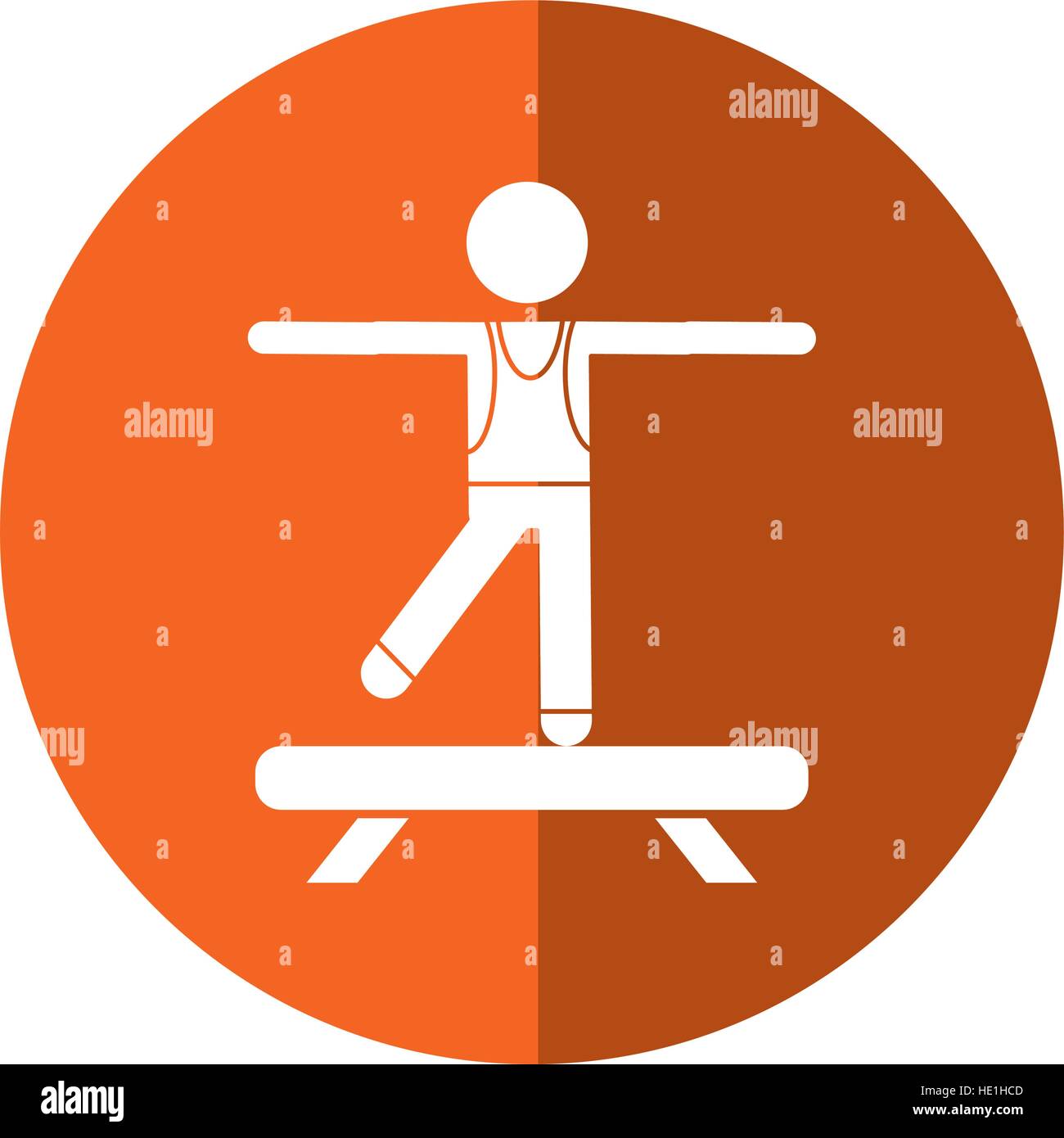 sportman artistic gymnastics shadow Stock Vector Image & Art - Alamy