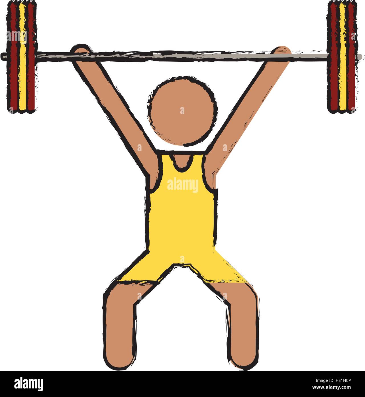 drawing man weight lifter sport athlete Stock Vector Image & Art - Alamy