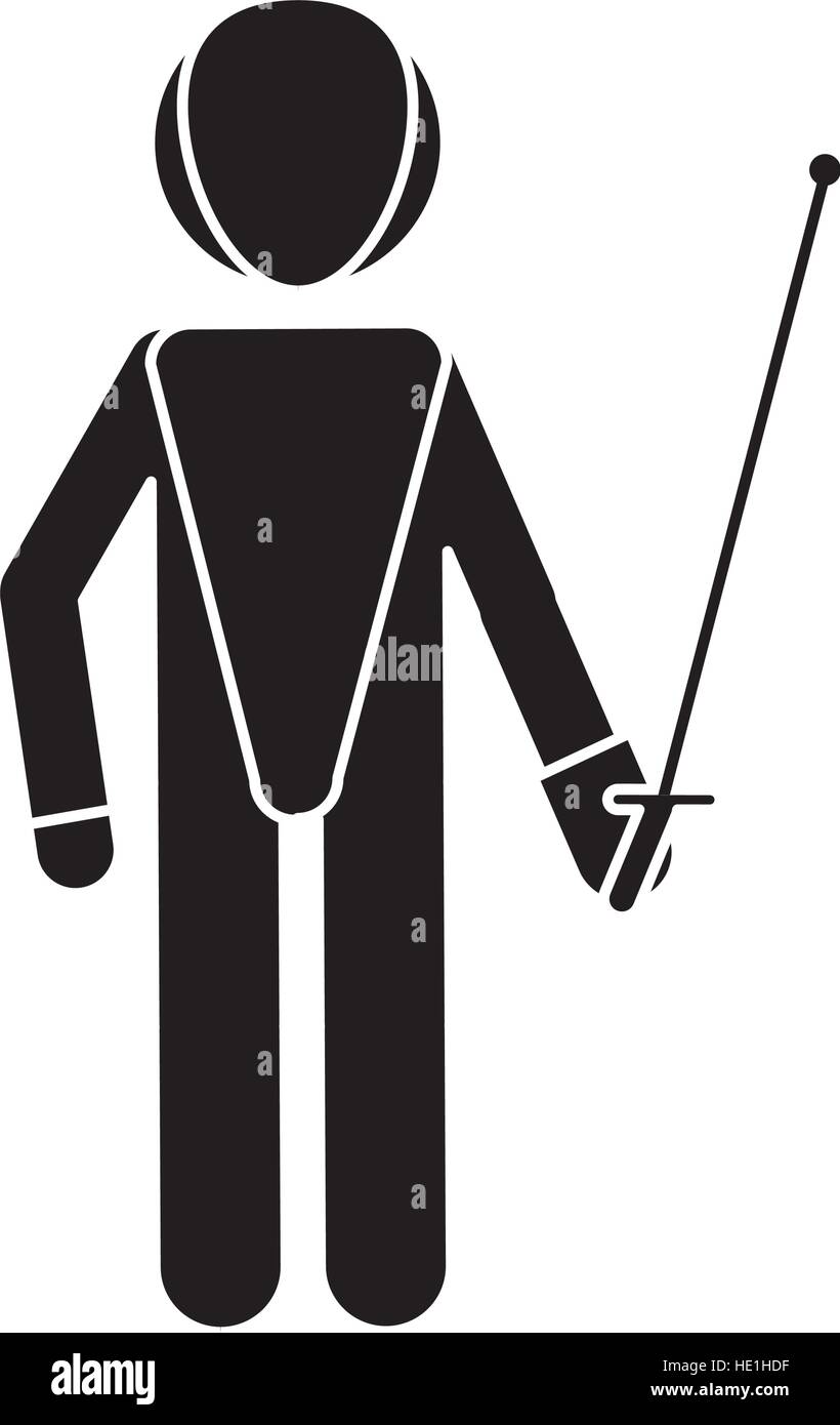 Fencing athlete silhouette hi-res stock photography and images - Alamy
