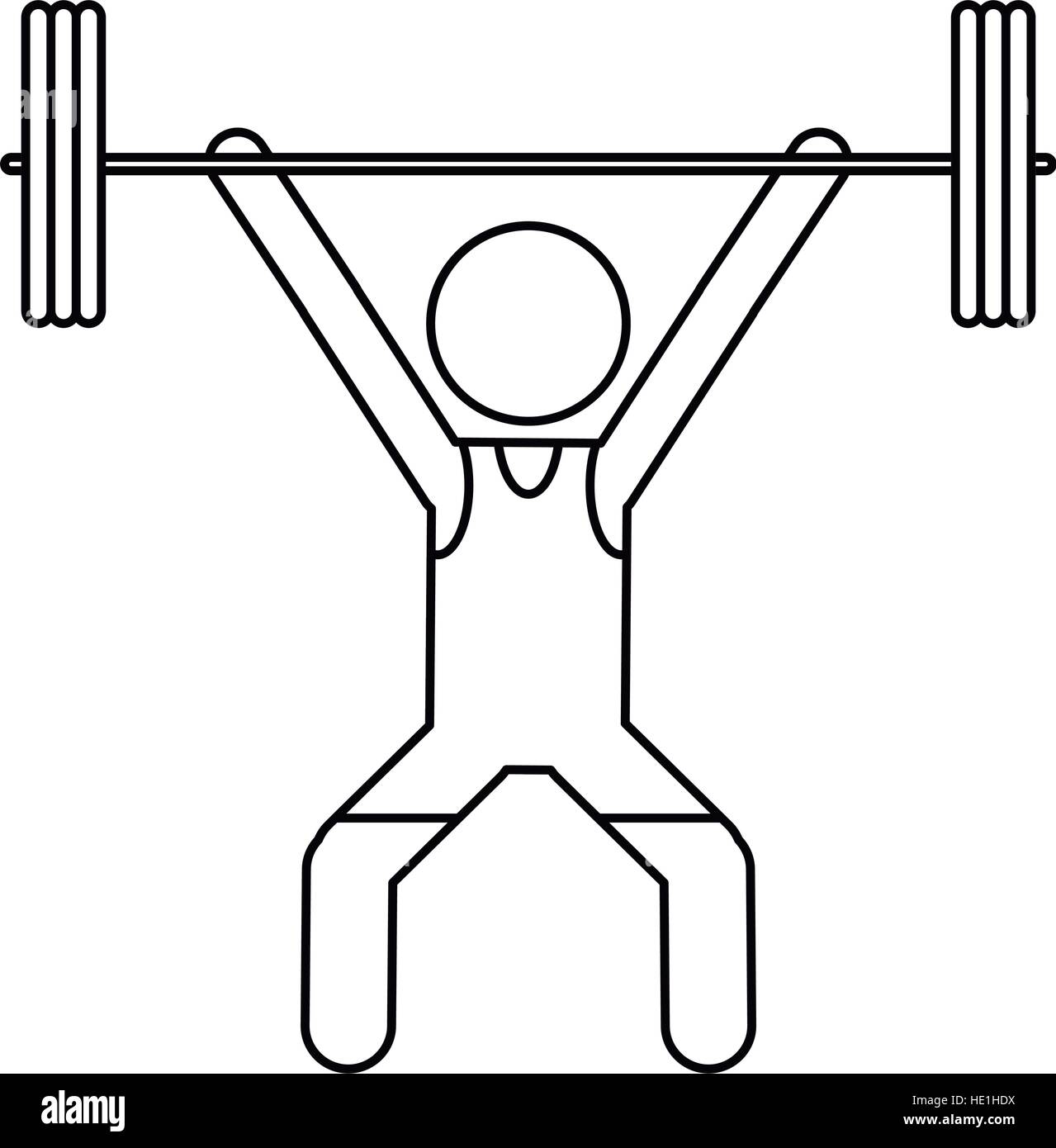 man weight lifter sport athlete outline Stock Vector Image & Art - Alamy