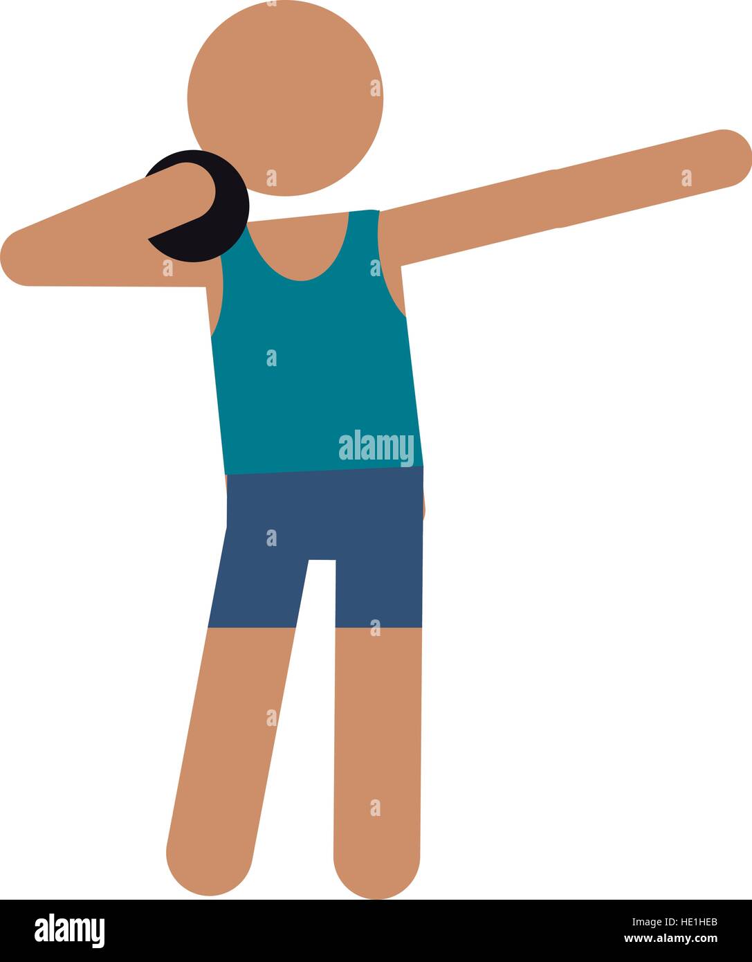 Athletic shot put vector Stock Vector Images - Alamy