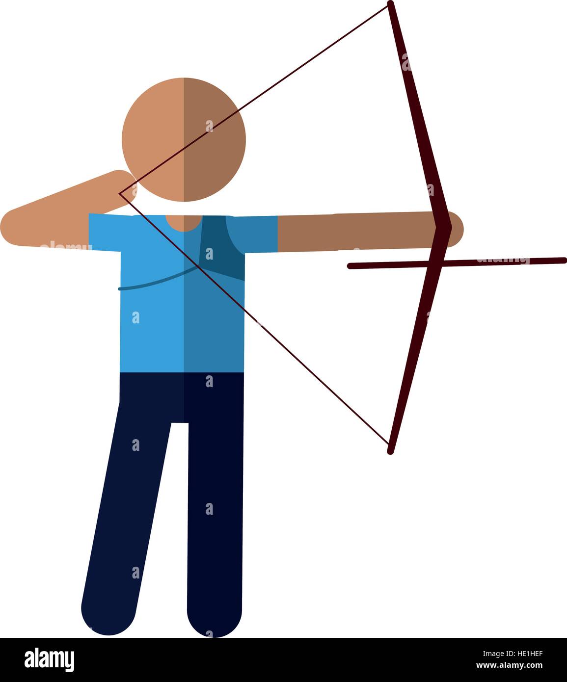 Player with bow and arrow Stock Vector Images - Alamy