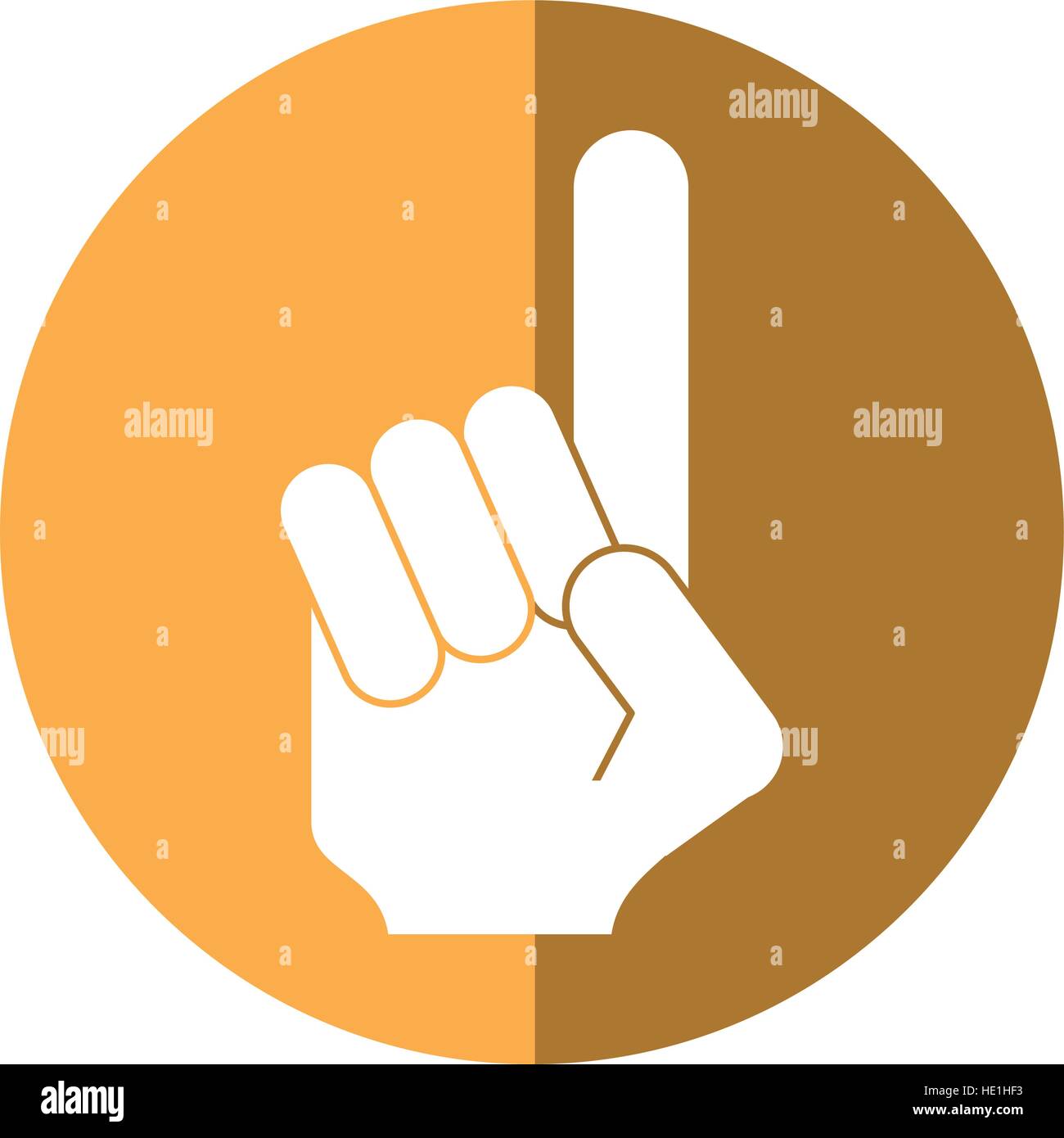 number one hand fan american football shadow Stock Vector Image & Art ...