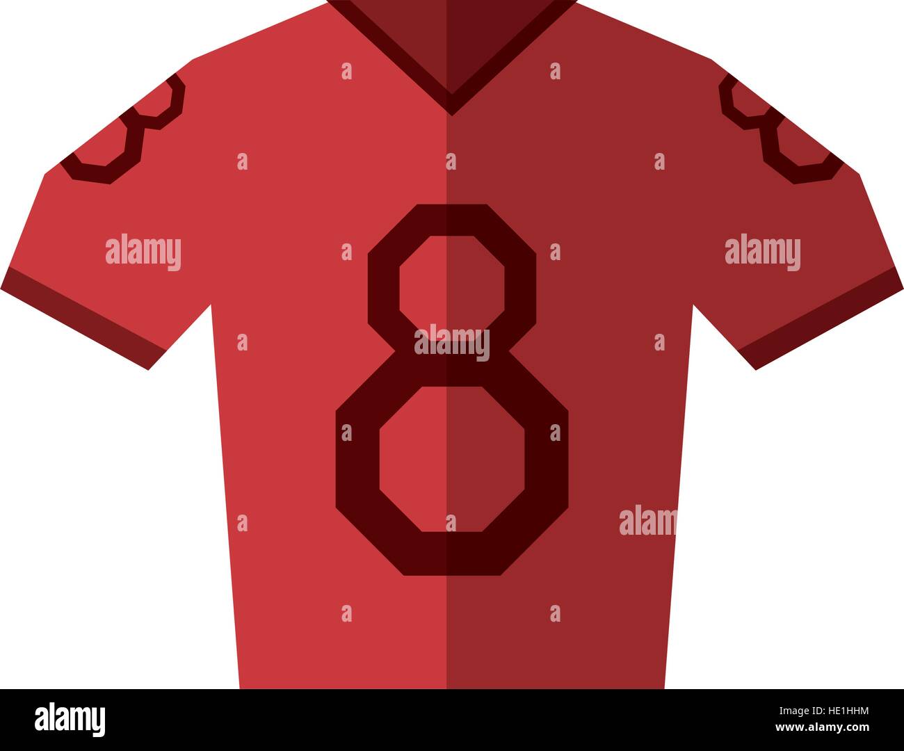 red jersey american football tshirt uniform Stock Vector Image & Art ...