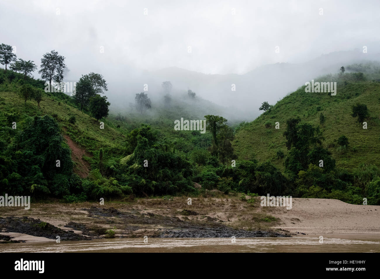 River scenery on the Mekong River Stock Photo - Alamy