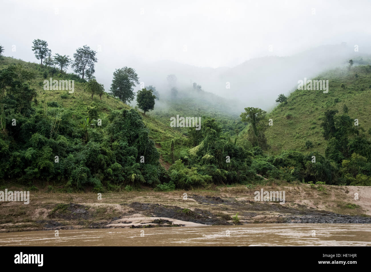 River scenery on the Mekong River Stock Photo - Alamy