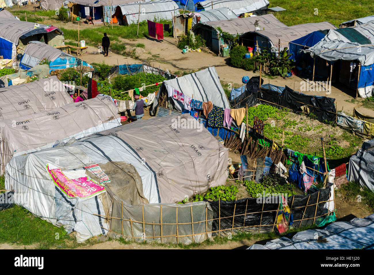 Aerial view on tent camp hi-res stock photography and images - Alamy