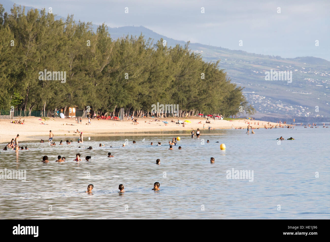 La Saline Eles Bains beach on Reunion Island Stock Photo - Alamy