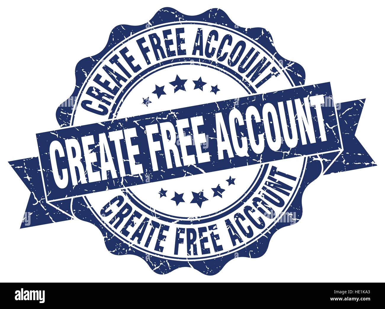 create free account stamp. sign. seal Stock Vector Image & Art - Alamy