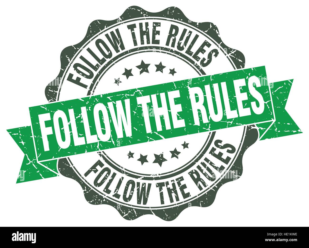 follow the rules stamp. sign. seal Stock Vector Image & Art - Alamy