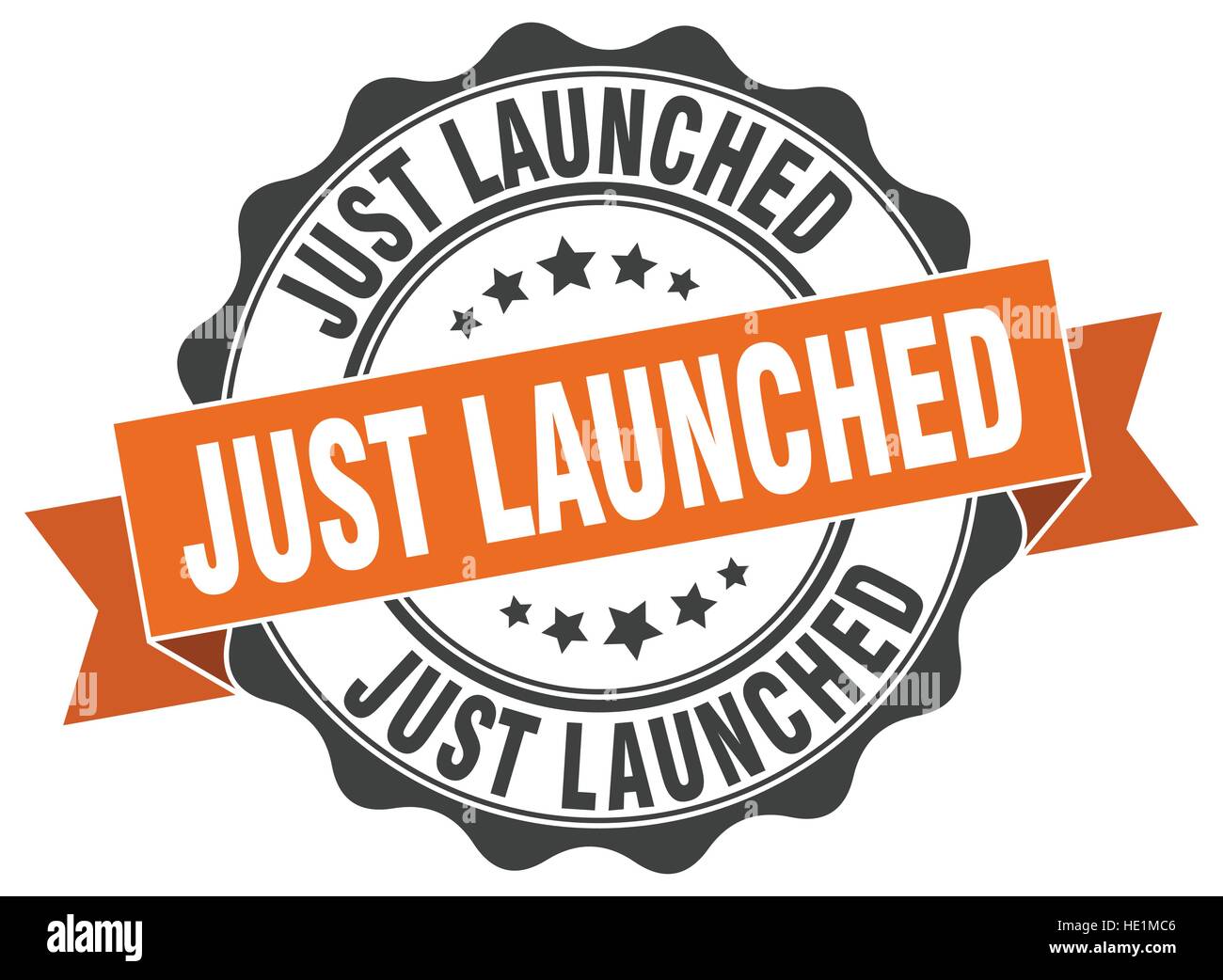 Launched stamp sign round hi-res stock photography and images - Alamy