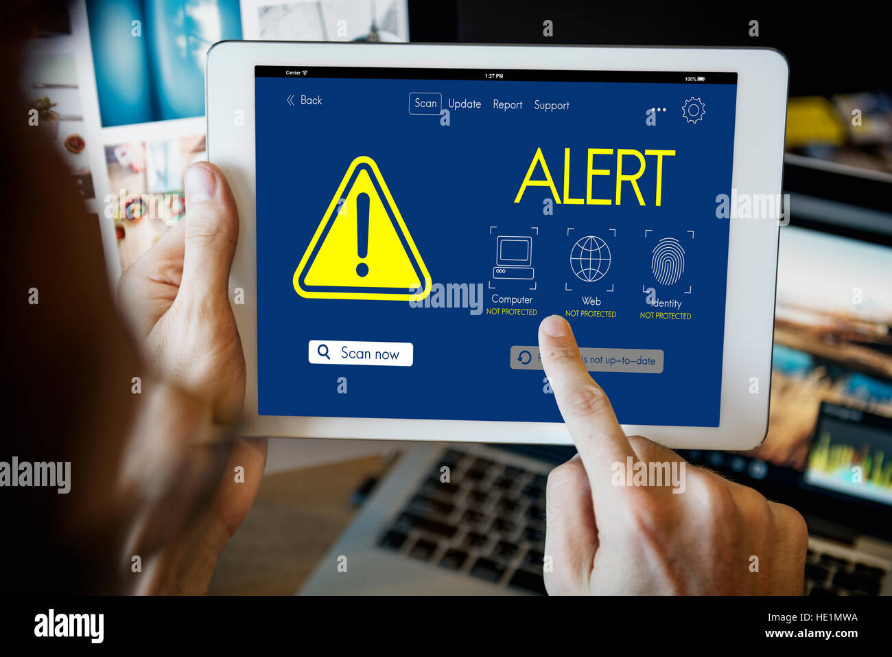 Alert Caution Risk Danger Attention Concept Stock Photo - Alamy