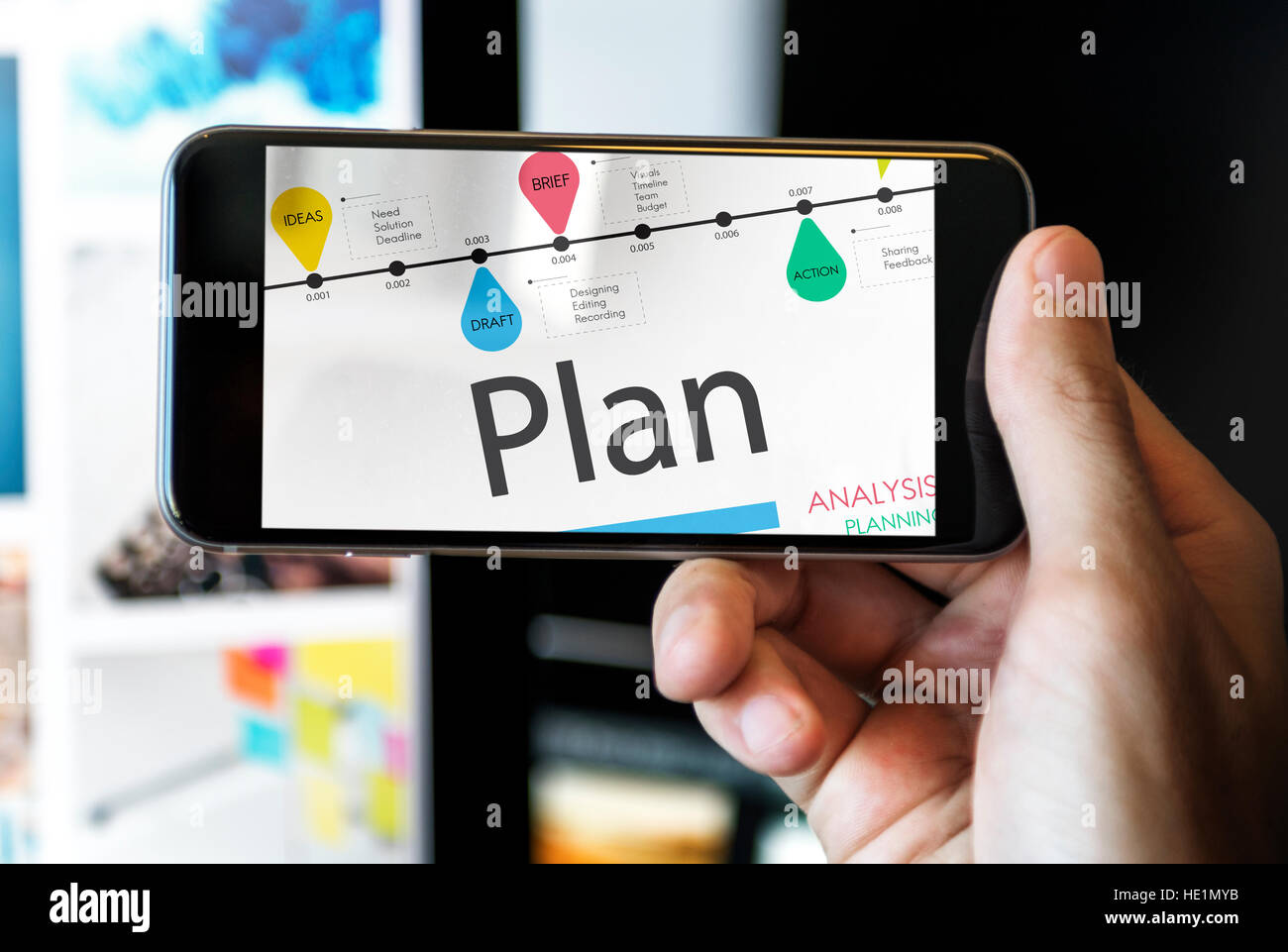Timeline Process Progress Development Concept Stock Photo - Alamy