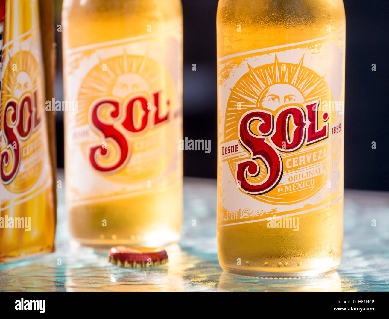Sol beer bottle hi-res stock photography and images - Alamy