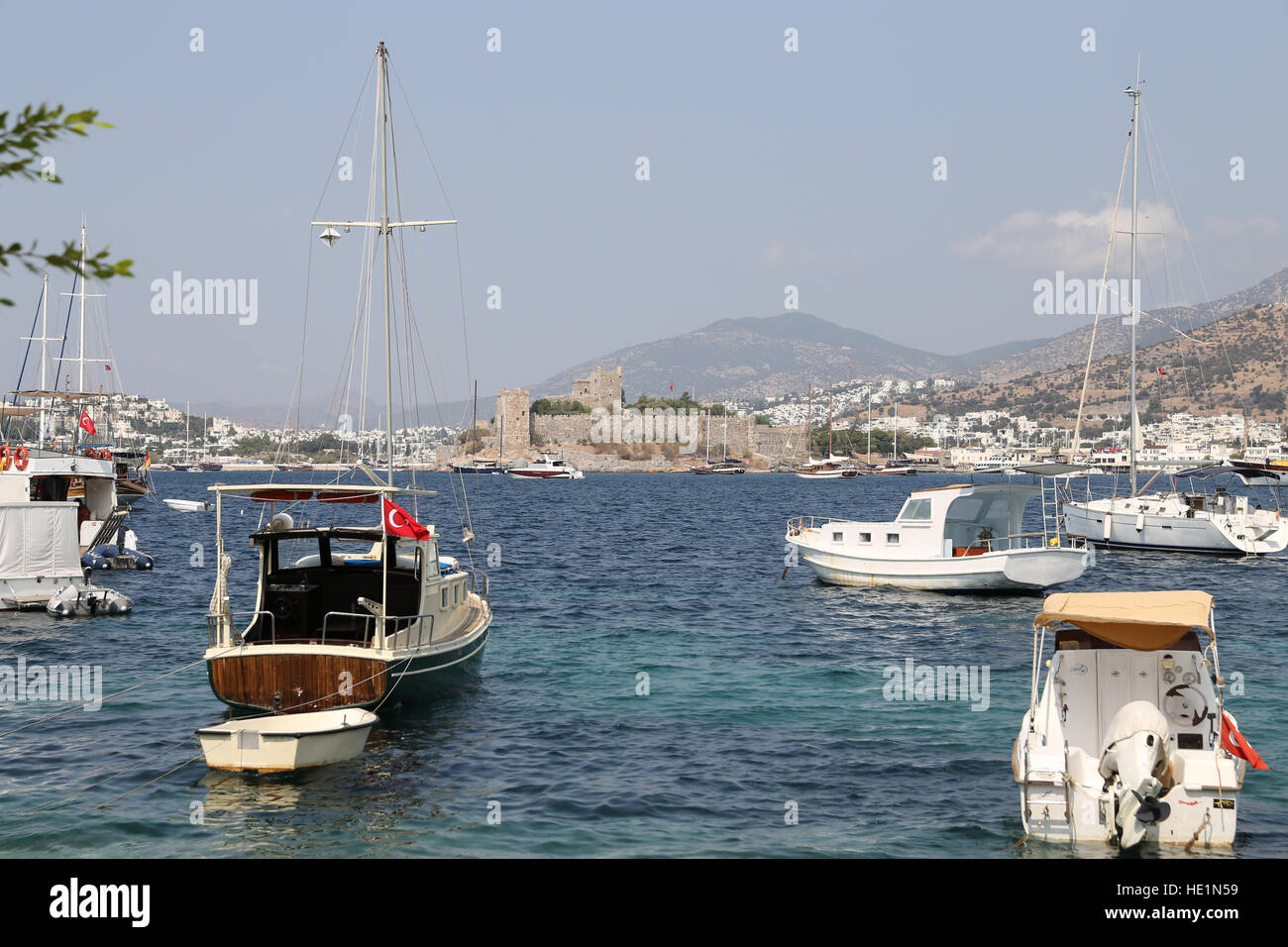 Bodrum Castle in Aegean Coast of Turkey Stock Photo - Alamy