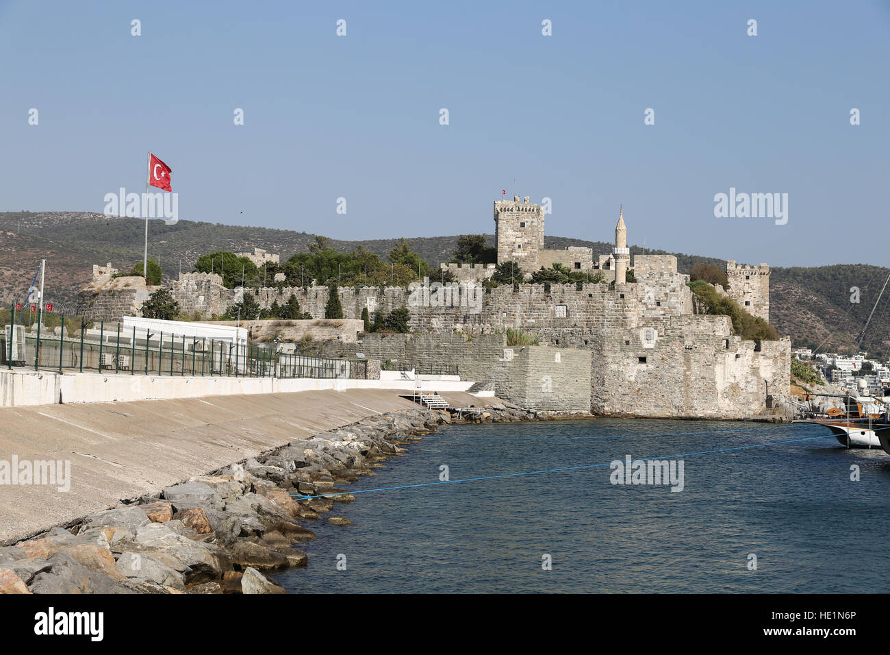 Bodrum Castle in Aegean Coast of Turkey Stock Photo - Alamy