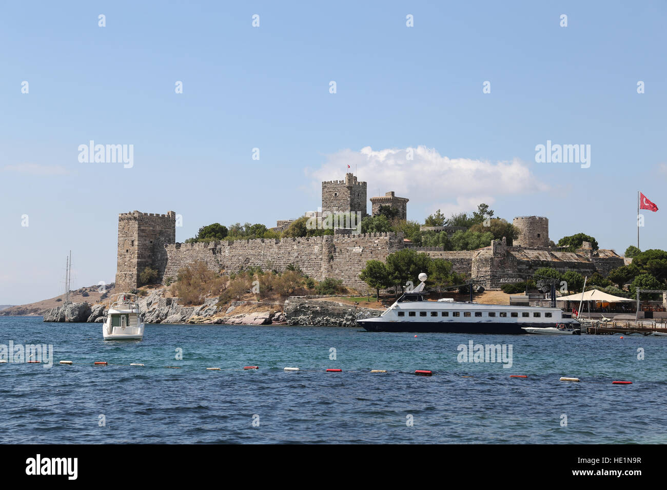 Bodrum Castle in Aegean Coast of Turkey Stock Photo - Alamy