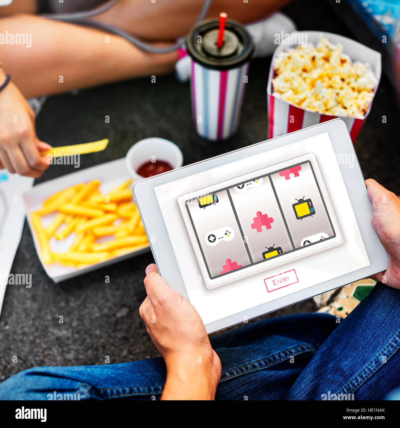 Entertainment Enjoyment Game Fun Concept Stock Photo - Alamy
