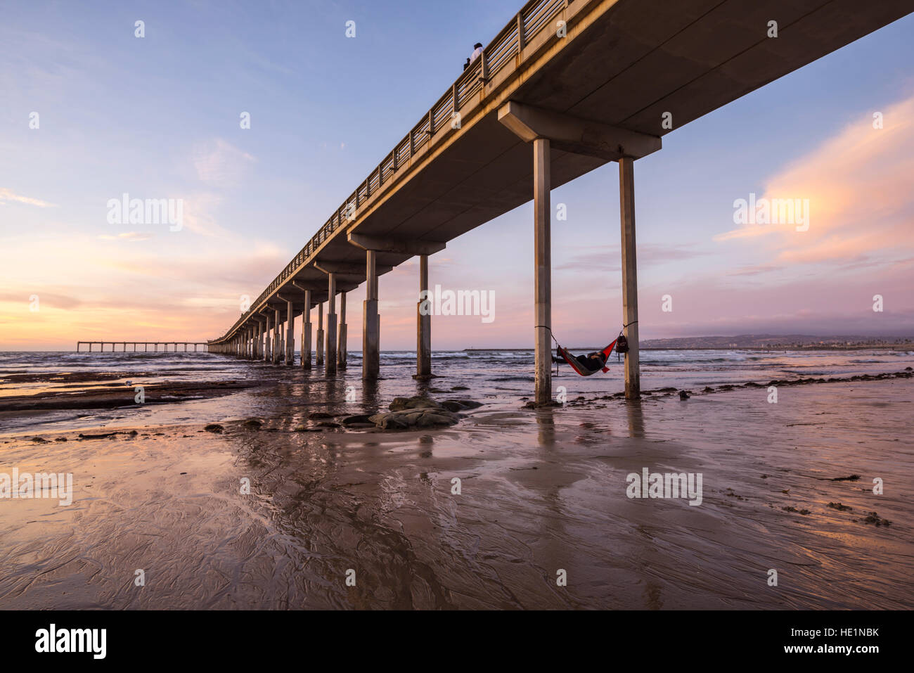 Ocean Beach Pier at sunset. San Diego, California, USA Stock Photo - Alamy