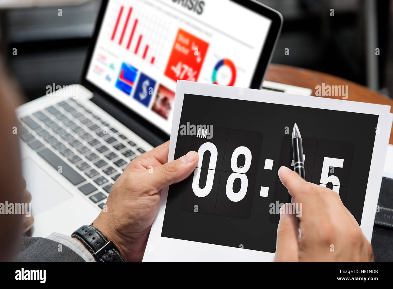 Clock Alarm Punctual Time Management Personal Organizer Concept Stock ...