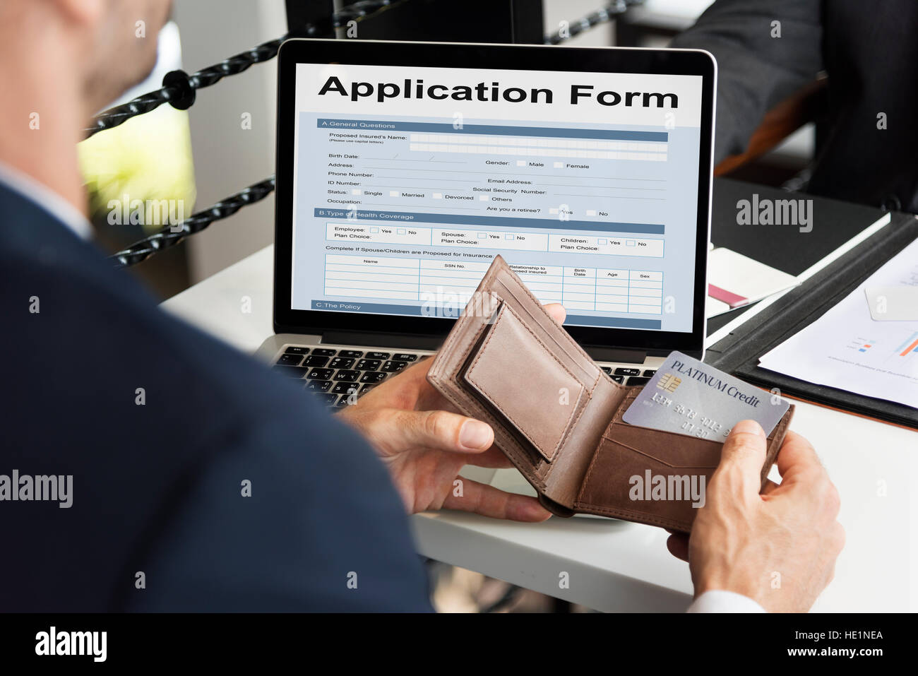 Application Form Document Filling Concept Stock Photo - Alamy