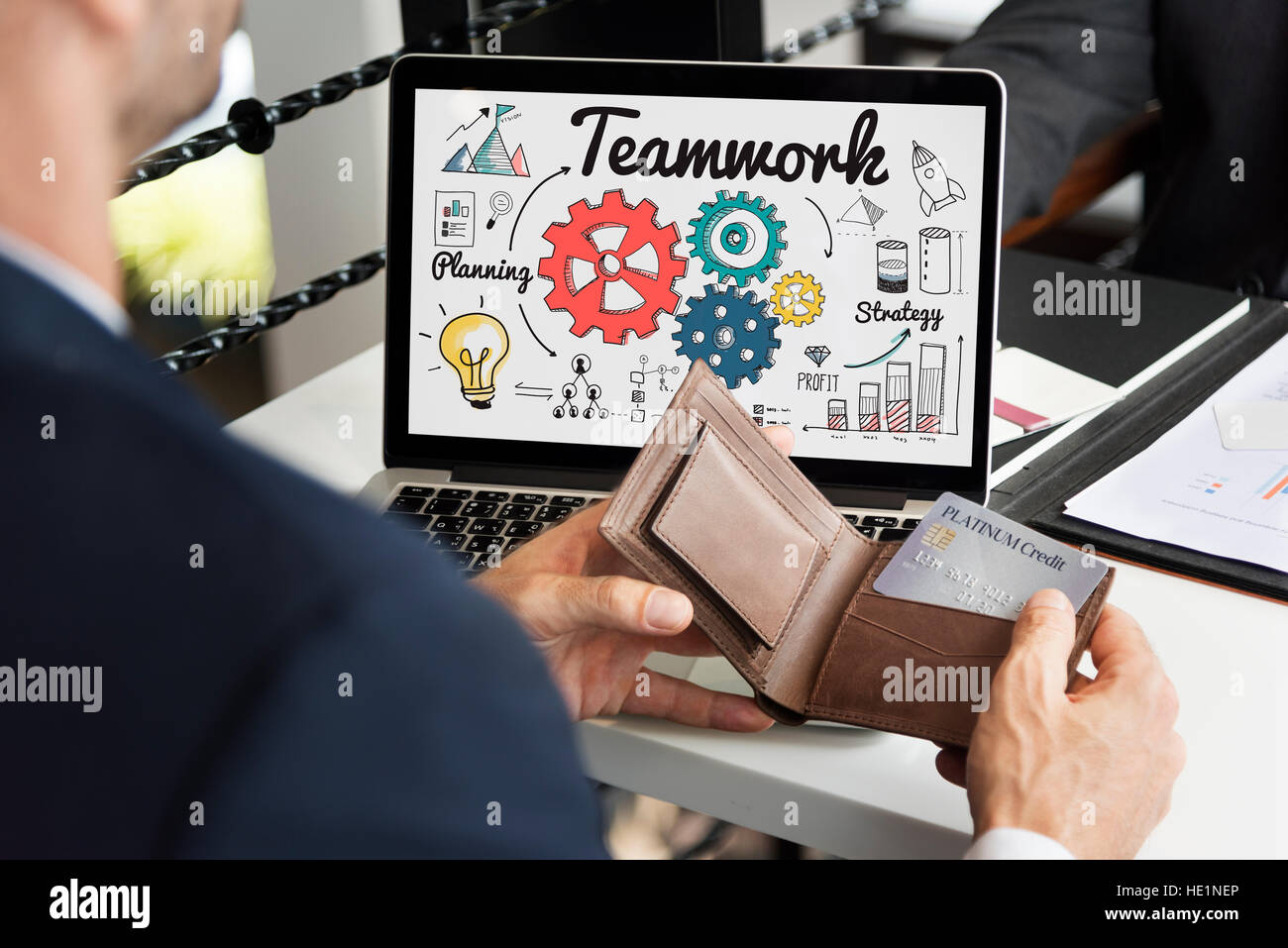 Teamwork Collaboration Unity Corporate Gear Concept Stock Photo - Alamy