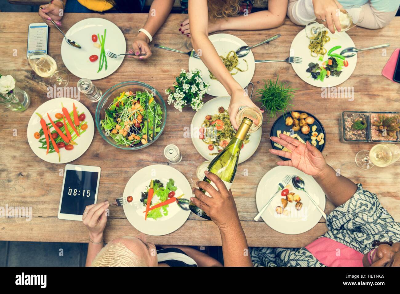 Women Communication Dinner Together Concept Stock Photo - Alamy