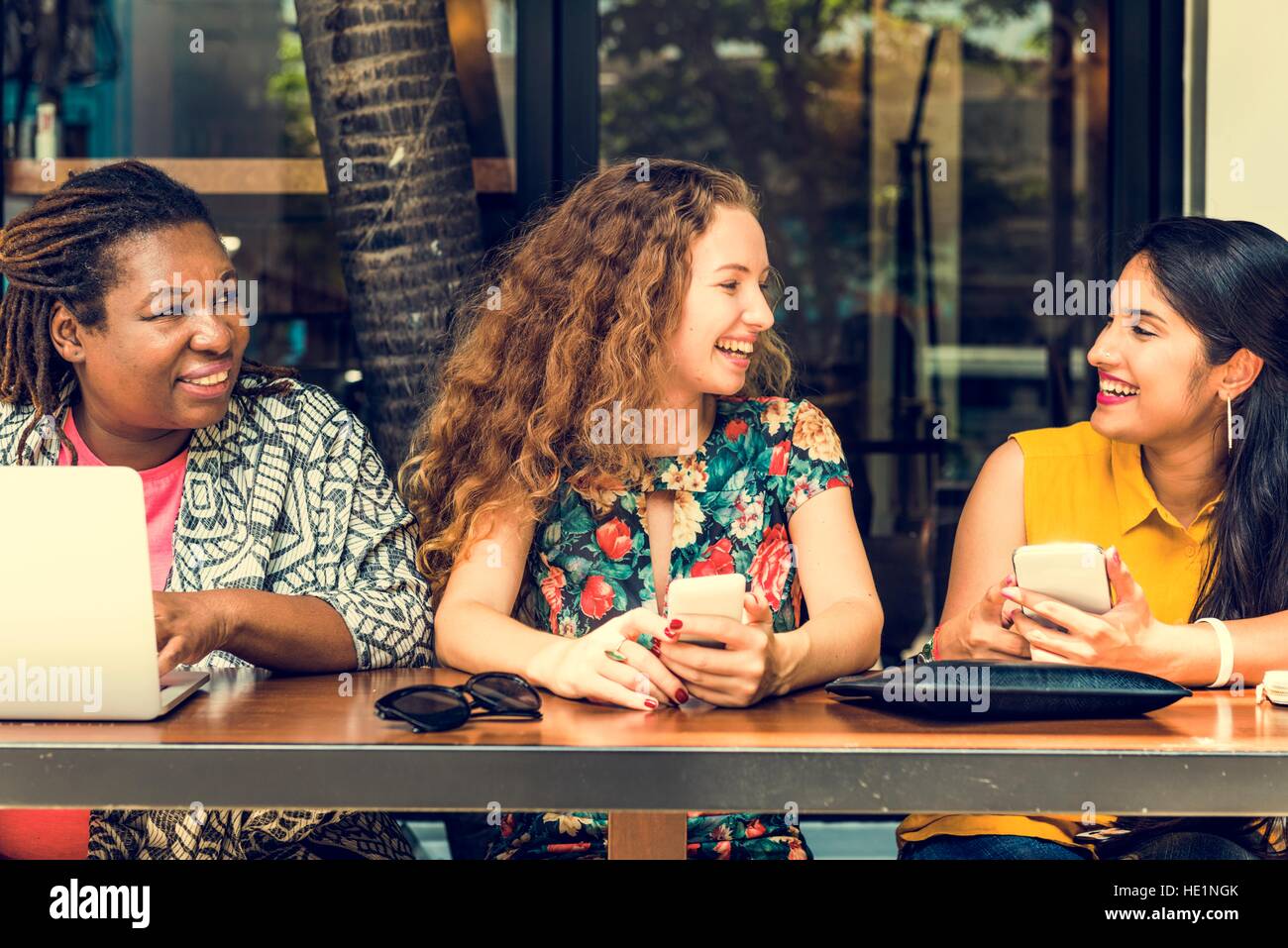 Women Using Digital Device Concept Stock Photo - Alamy