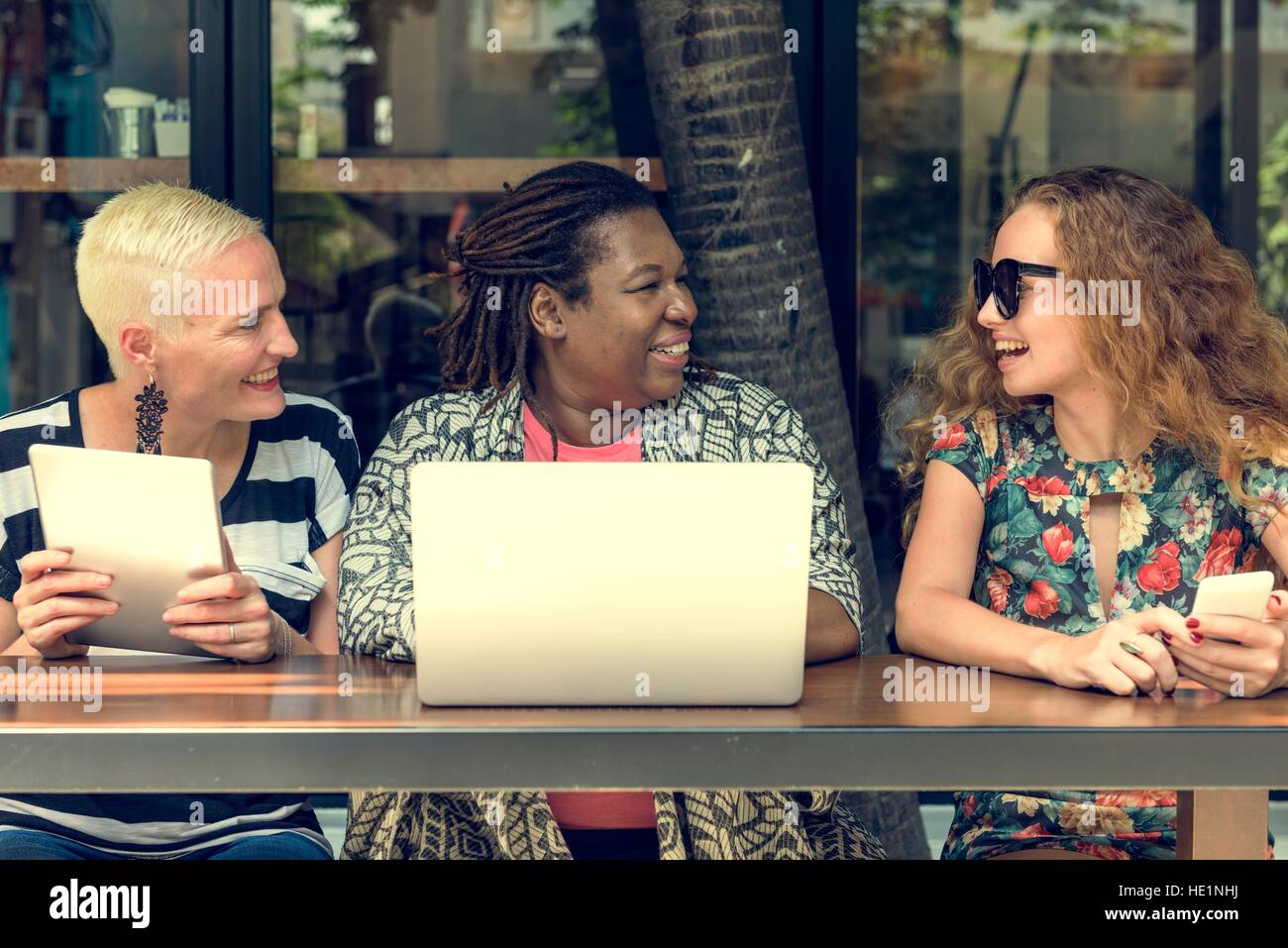 Women Using Digital Device Concept Stock Photo - Alamy