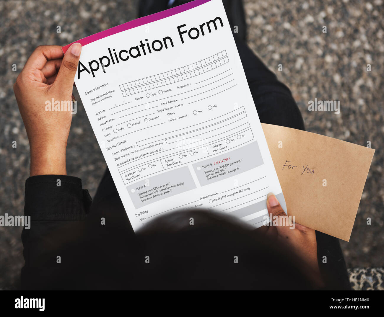 Application Form Document Page Concept Stock Photo - Alamy