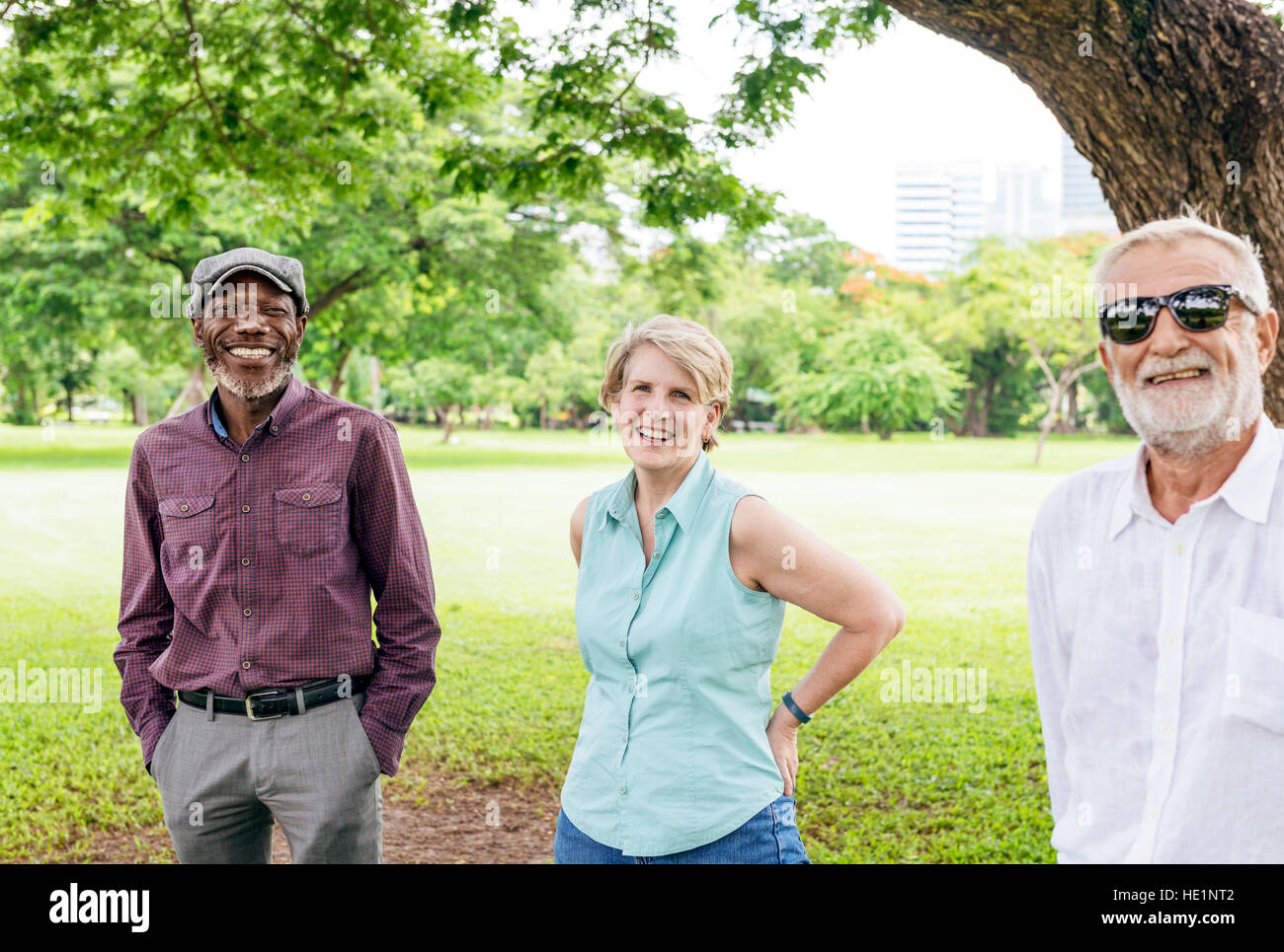 Group of Senior Retirement Friends Happiness Concept Stock Photo - Alamy