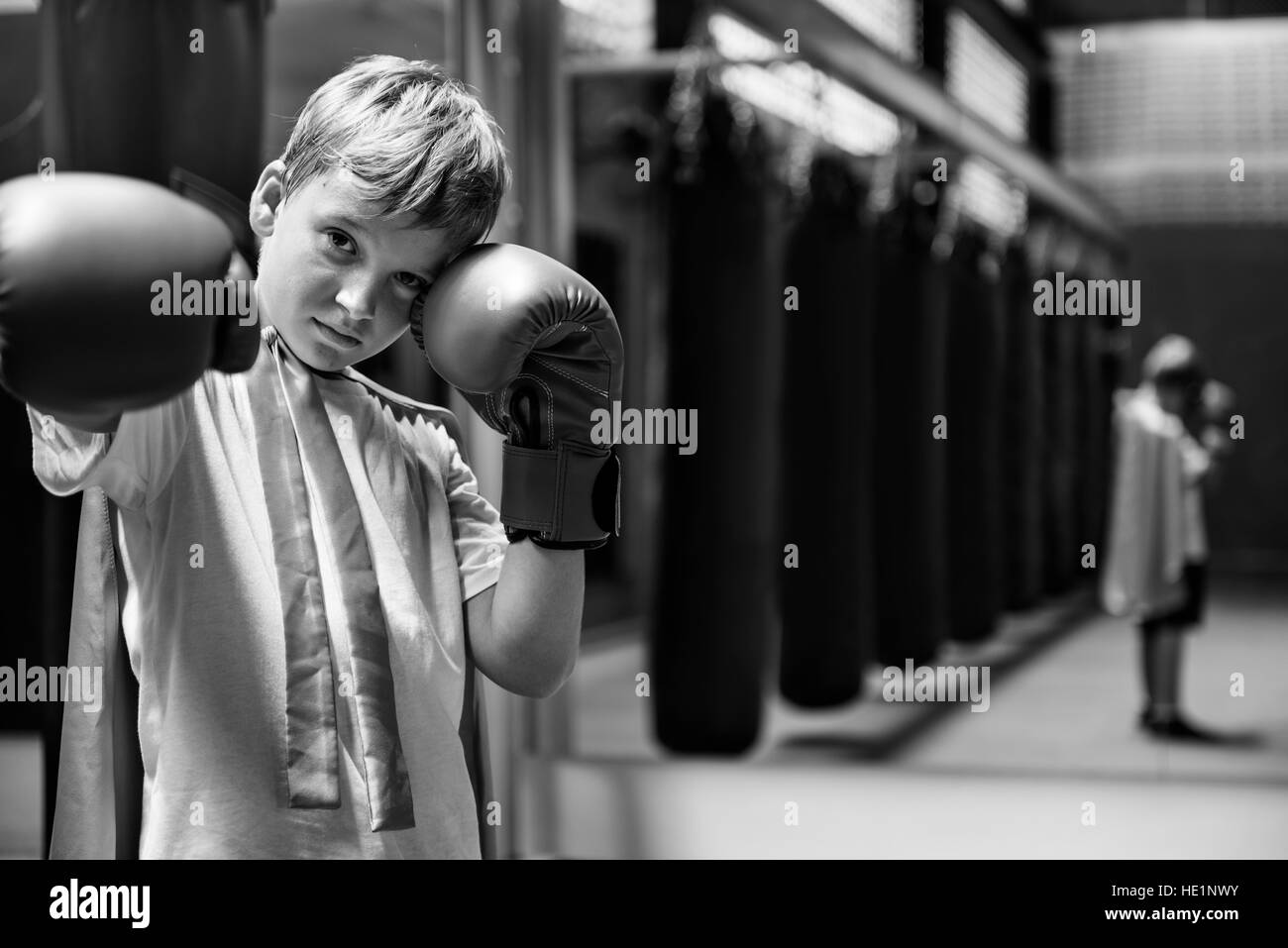 Superhero Champion Boxer Boy Strength Fighter Concept Stock Photo - Alamy
