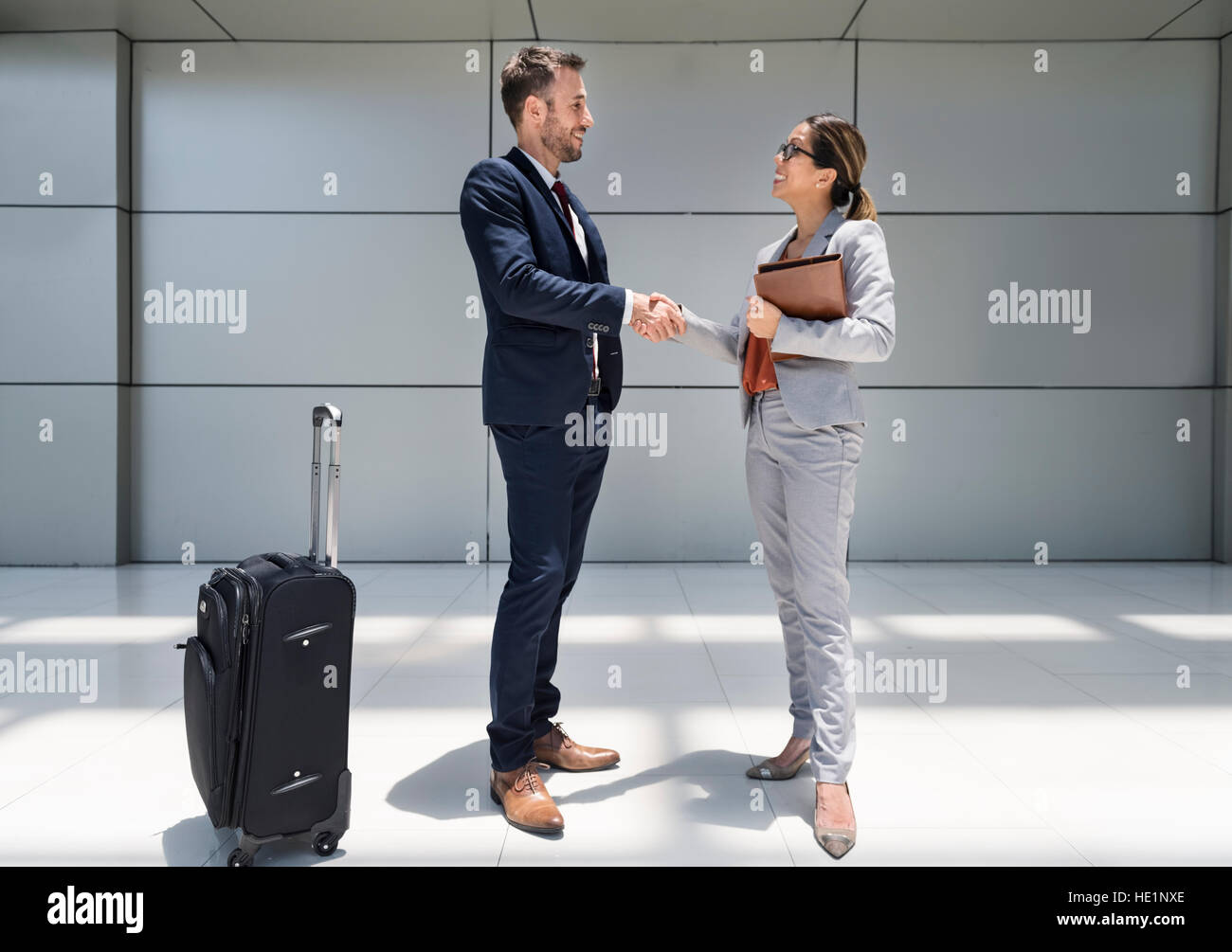 Handshake Greeting Corporate Business Travel People Concept Stock Photo ...