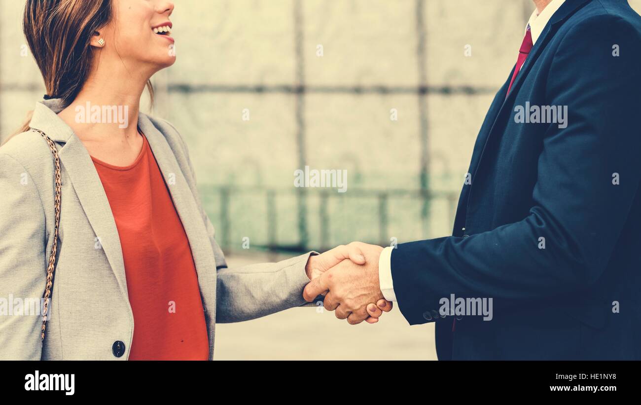 Handshake Greeting Corporate Business People Concept Stock Photo - Alamy