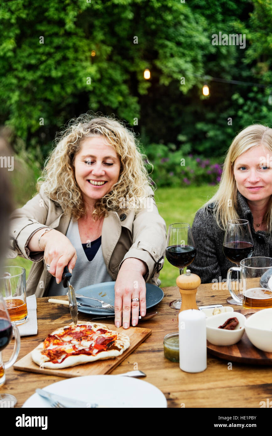 People Dining Together Meal Concept Stock Photo - Alamy