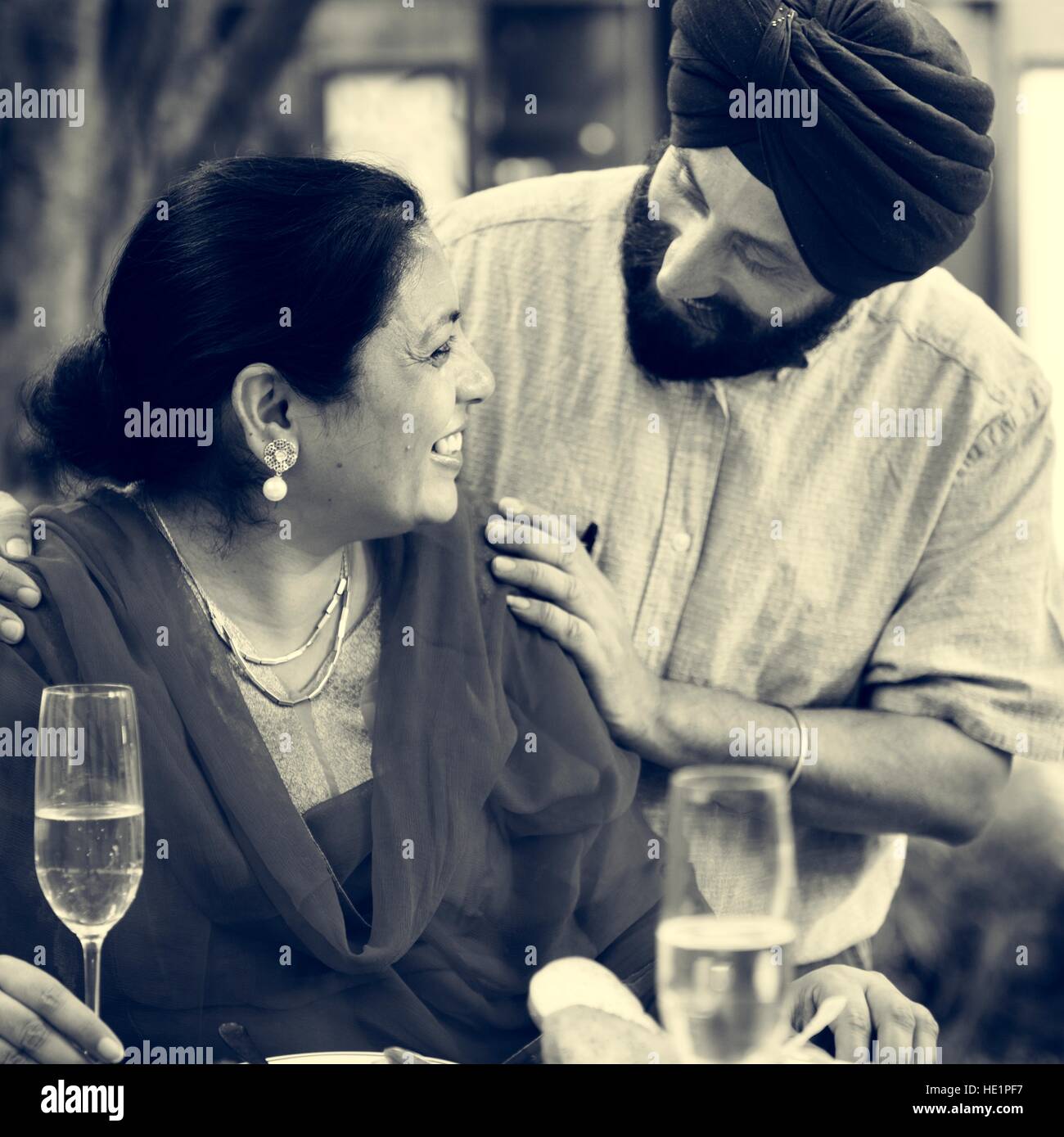 Indian Couple Love Care Concept Stock Photo - Alamy