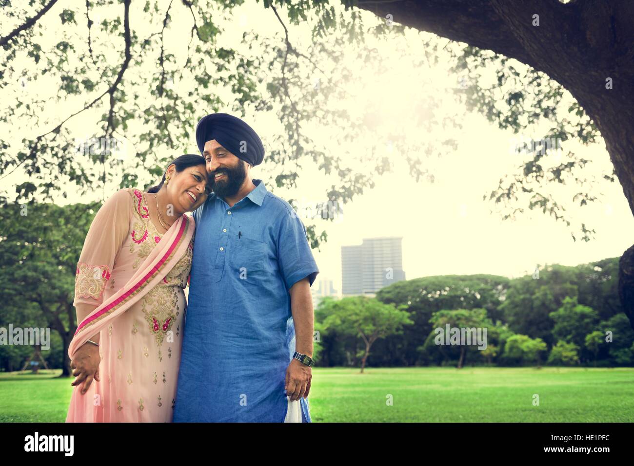 Indian Couple Love Care Concept Stock Photo - Alamy