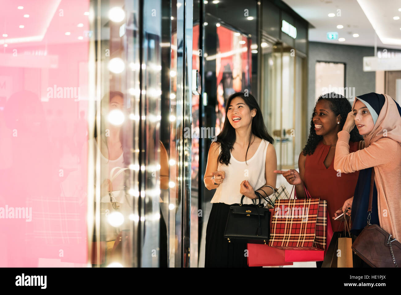 Group Of People Shopping Concept Stock Photo - Alamy