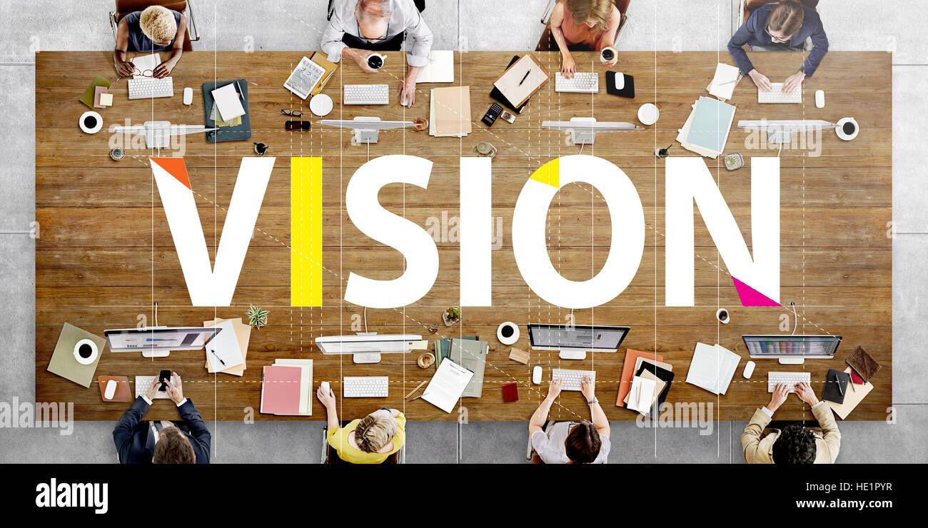 Vision Strategy Planning Goal Target Aspirations Motivation Concept ...