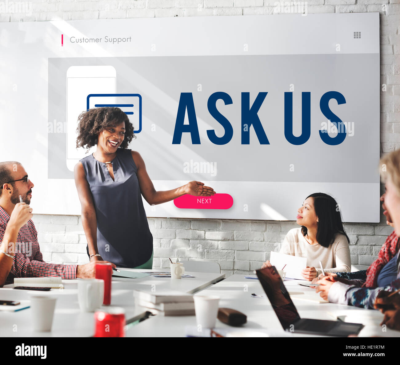 Customer Mobile Communication Speech Bubble Concept Stock Photo - Alamy