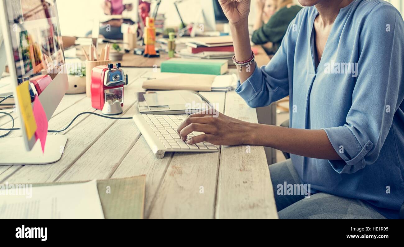 Office Worker Employee Working Concept Stock Photo - Alamy