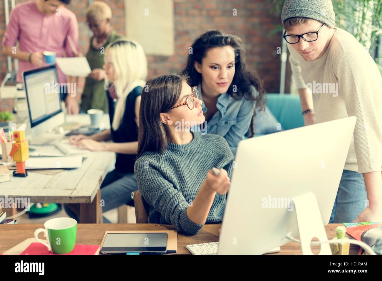 Teamwork Together Professional Occupation Concept Stock Photo - Alamy