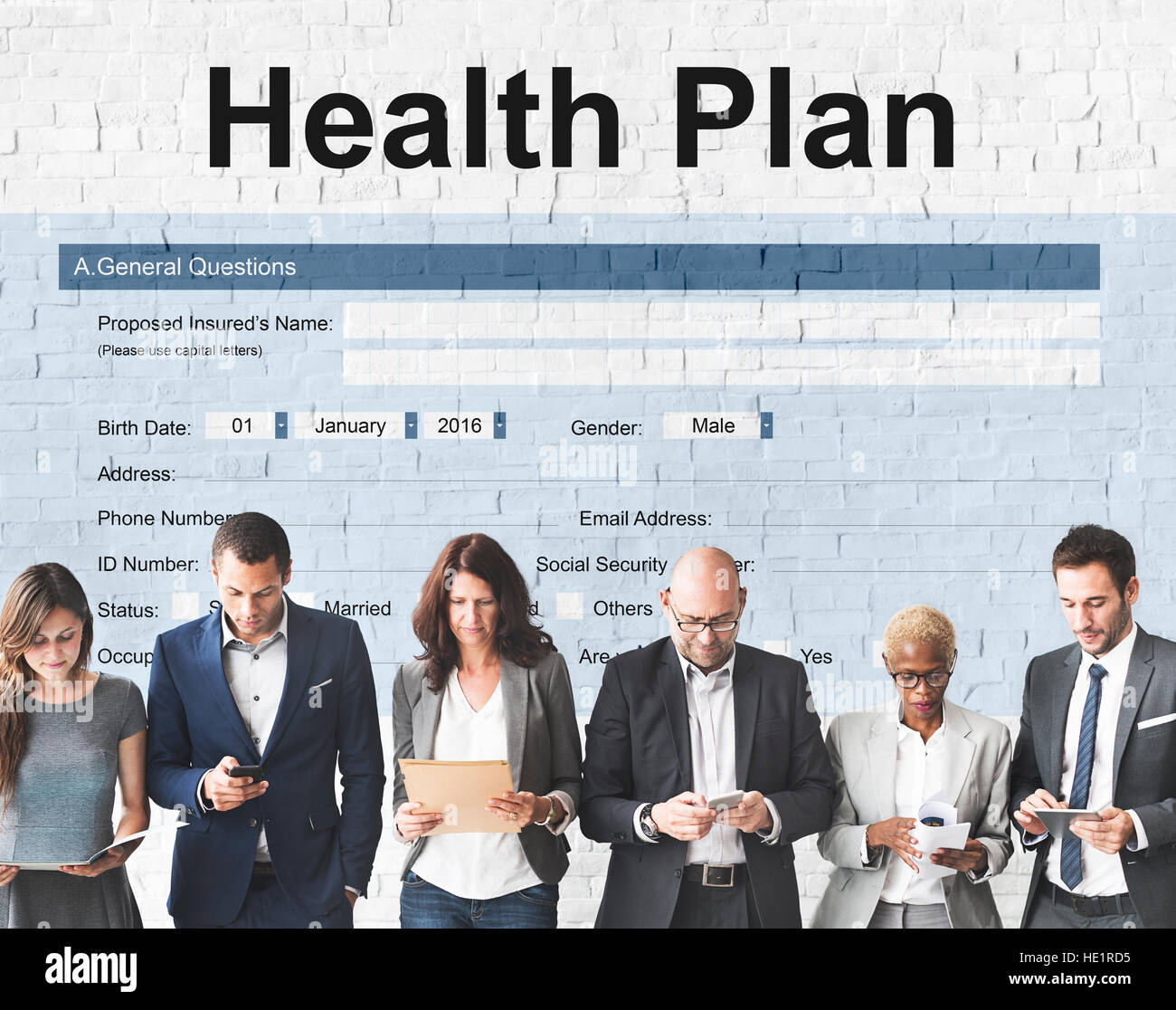 Health Plan Treatment Medical Document Form Concept Stock Photo - Alamy
