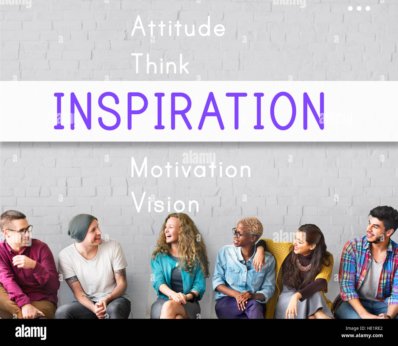 Attitude Possible Creative Inspire Simplify Words Concept Stock Photo - Alamy