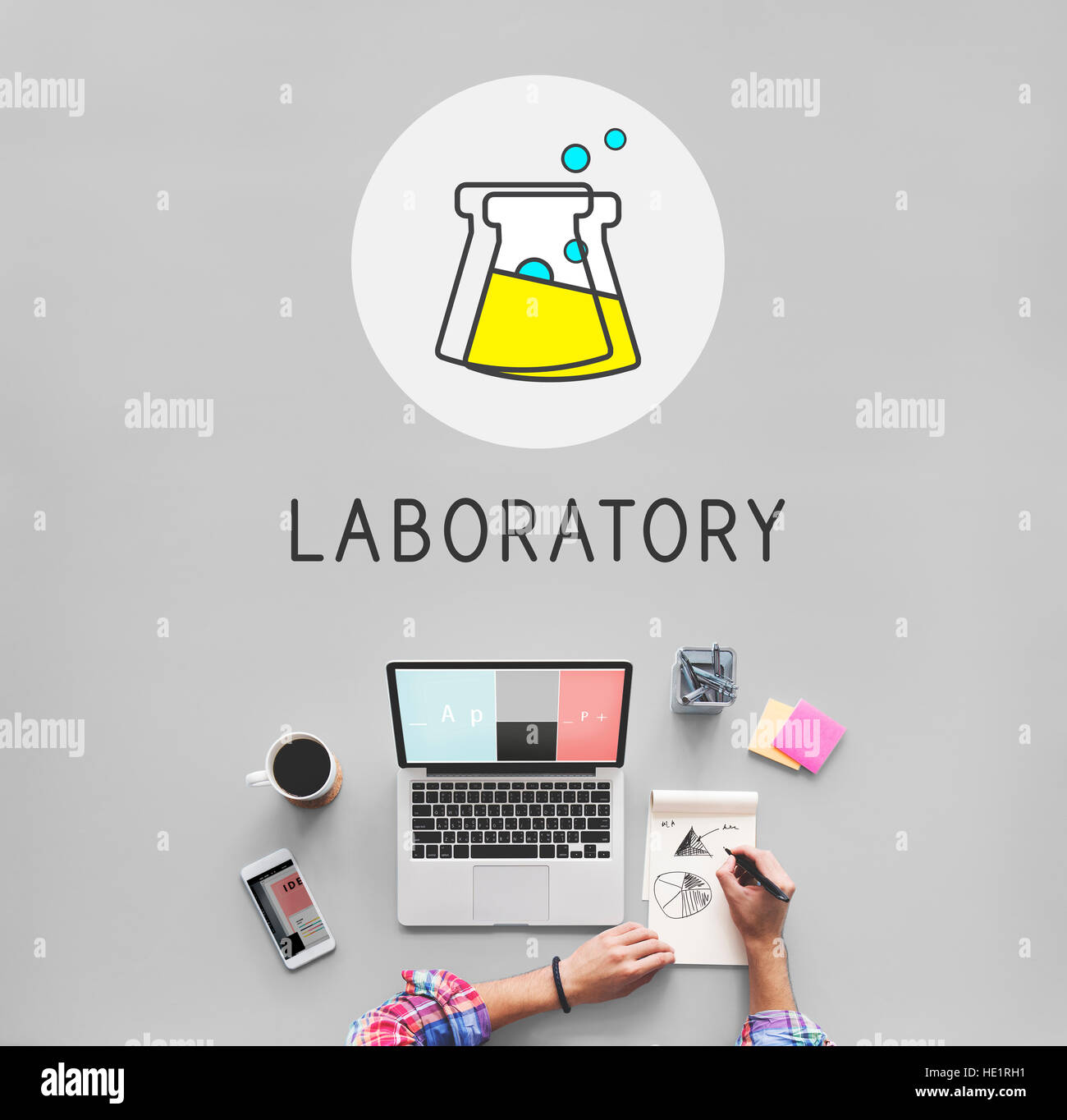 Science Lab Experiment Beaker Icon Concept Stock Photo - Alamy