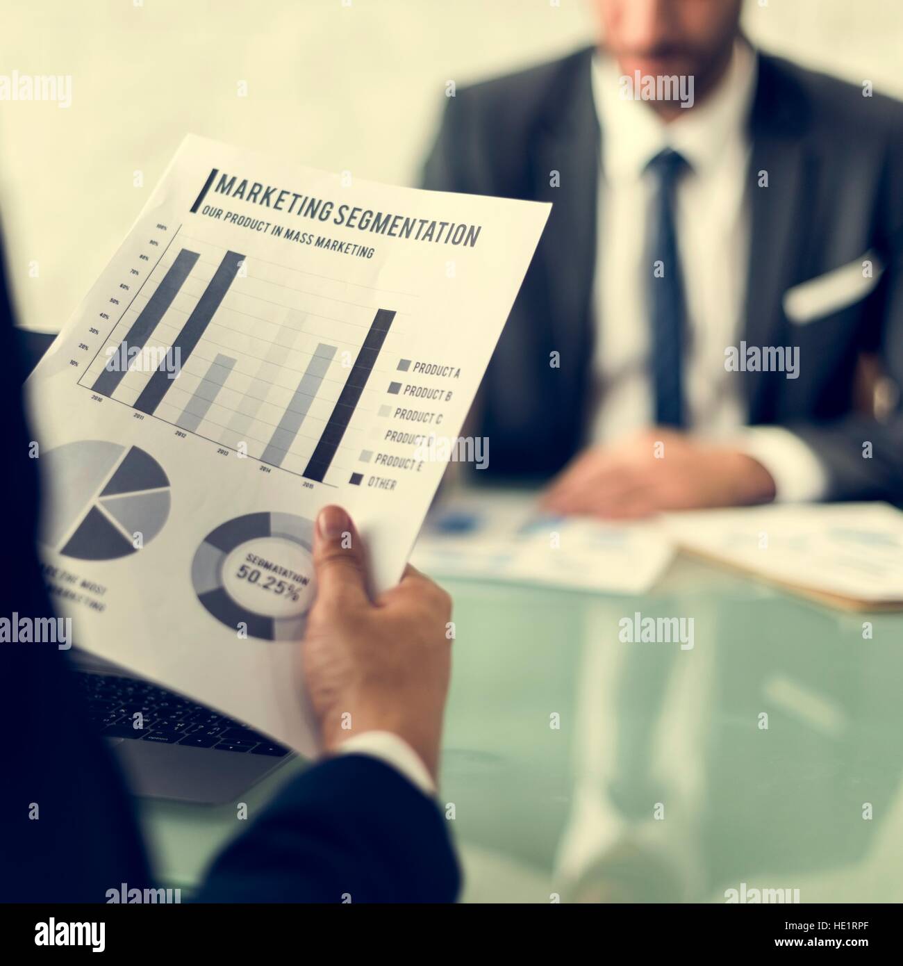 Business Brainstorming Graph Chart Report Data Concept Stock Photo - Alamy