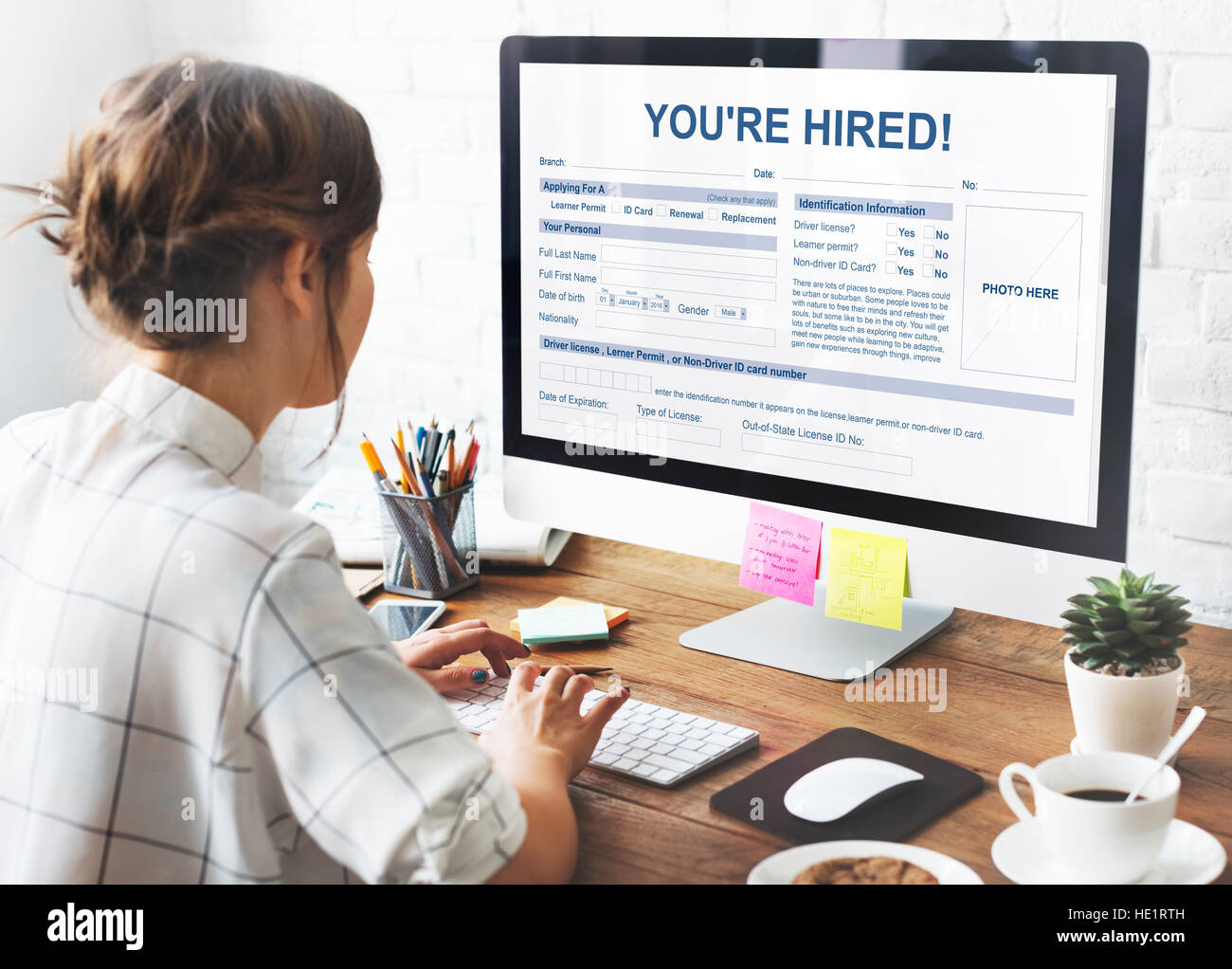 You're Hired Recruitment Job Staff Concept Stock Photo - Alamy