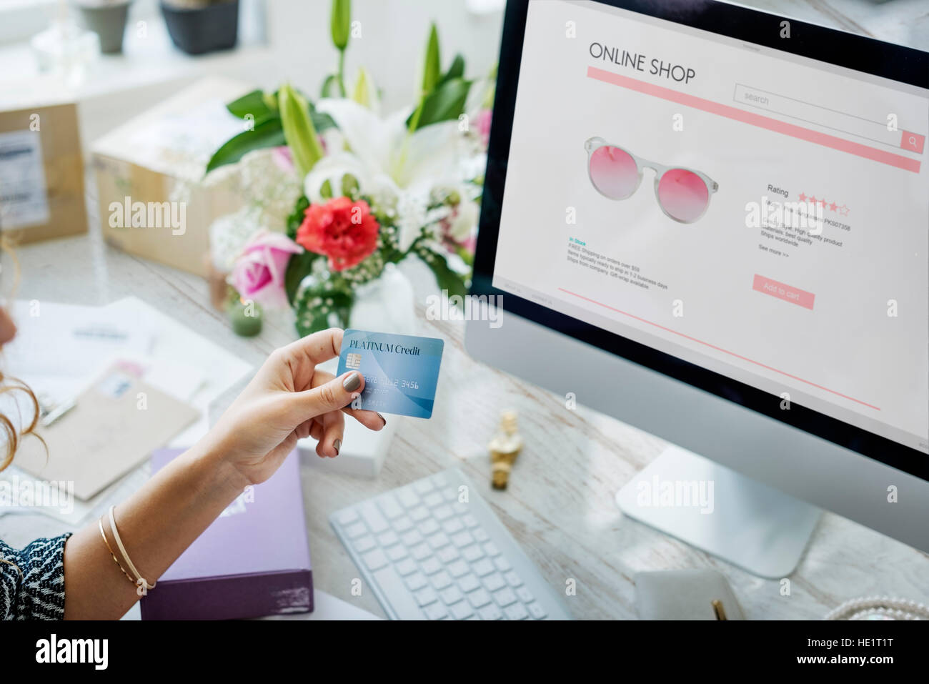 Shopping Internet Digital Connection Networking Concept Stock Photo - Alamy