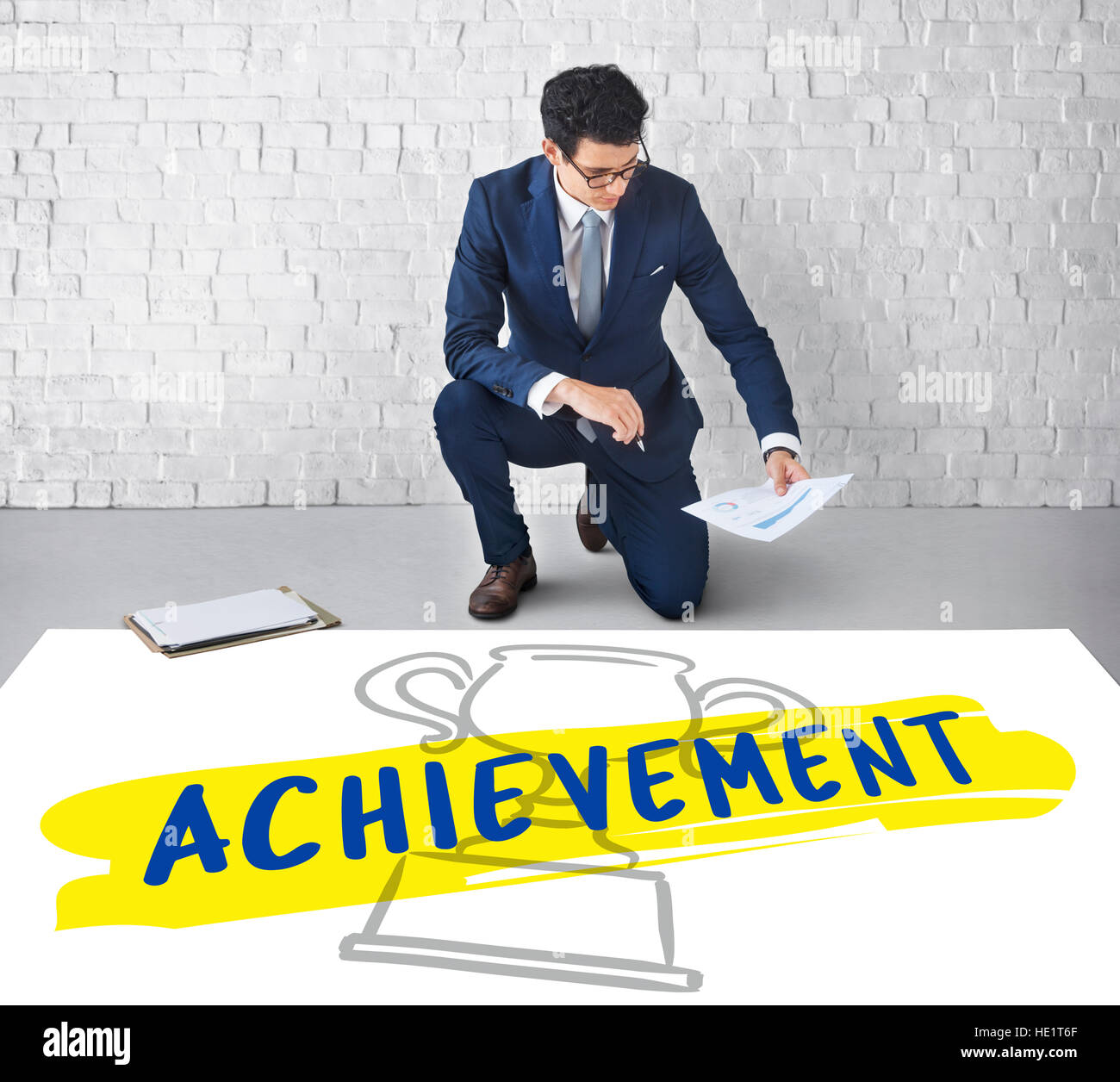 SUccess Award Trophy Graphic Concept Stock Photo - Alamy
